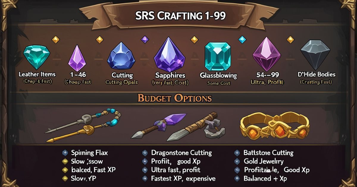 Crafting Leveling Guide for OSRS: The Ultimate Guide to 99 Crafting ...